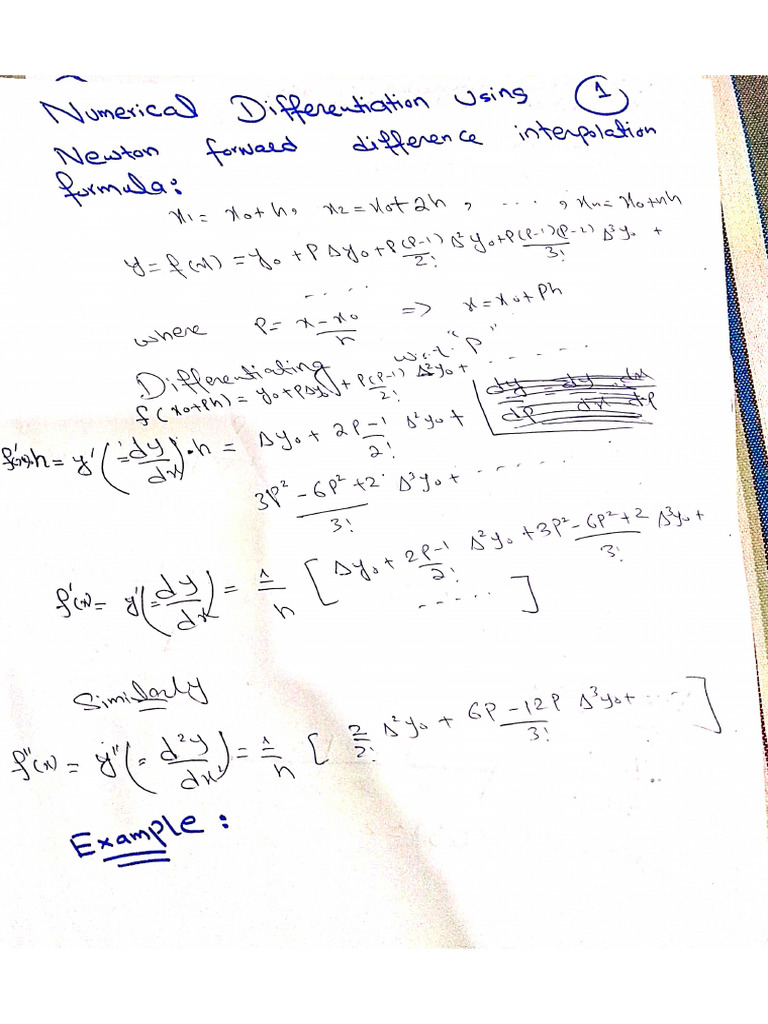 Numerical Differentiation | PDF