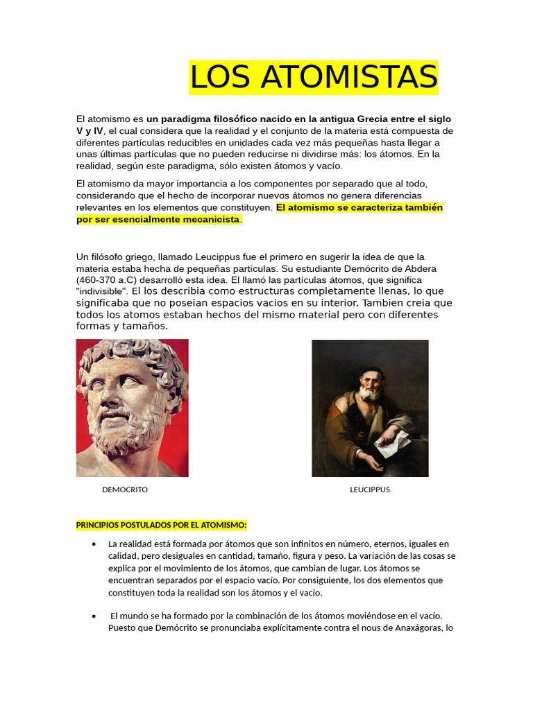 Los Atomistas | PDF