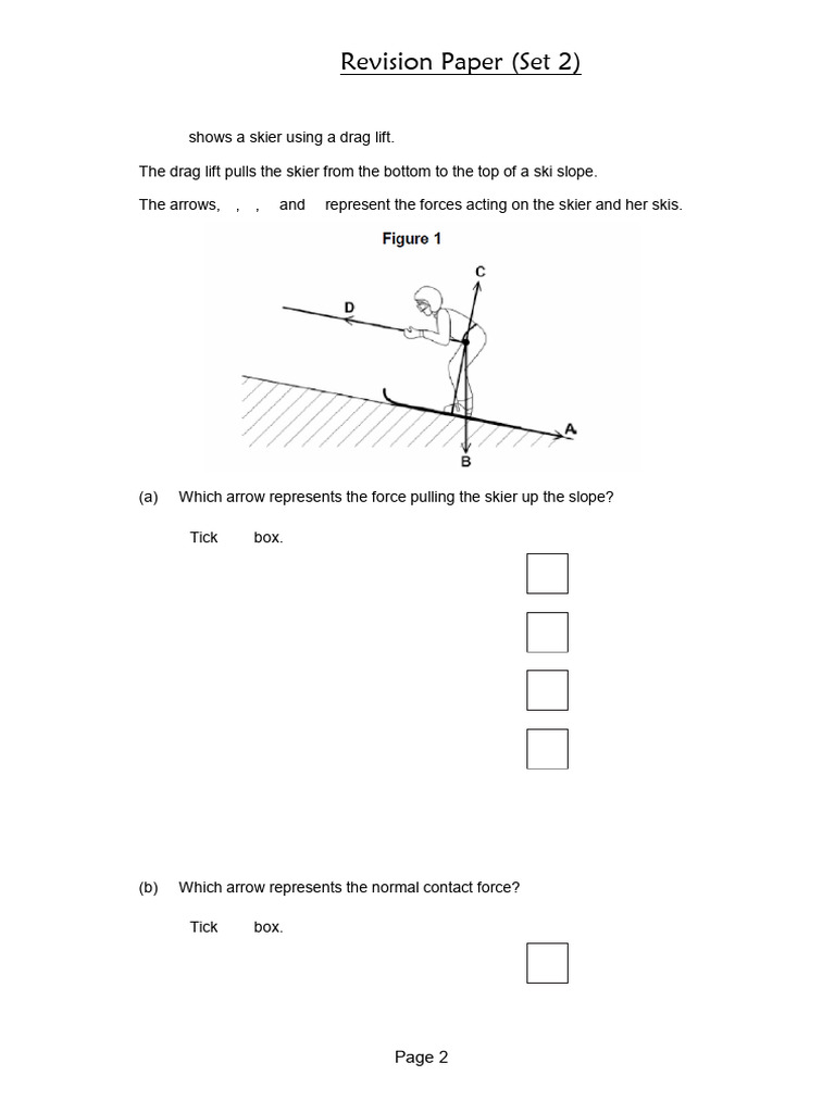 Revision Paper (Set 2) - P | PDF | Force | Kinetic Energy
