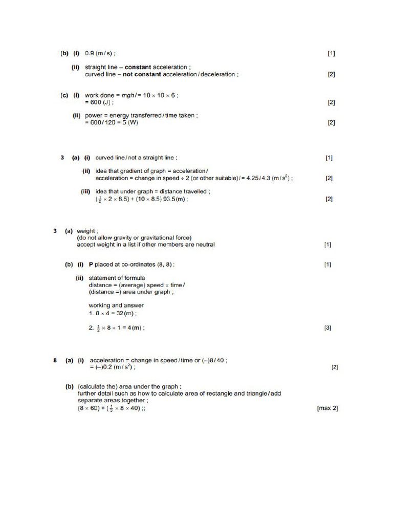 Motion (exercise ans) | PDF
