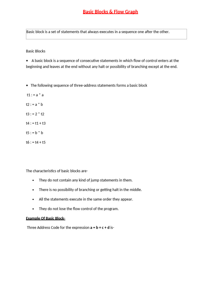 Lecture-20 Basic-block and Flow | PDF | Control Flow | Vertex (Graph ... Lecture-20 Basic-block and Flow | PDF | Control Flow | Vertex (Graph ...