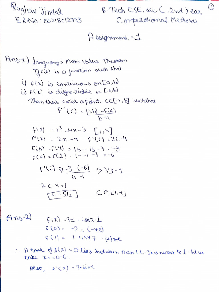 CM Assignment 1 Raghav | PDF