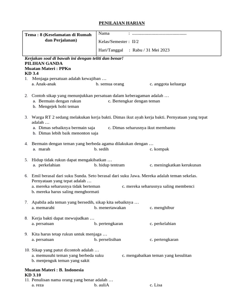 PH Tema 8 | PDF | Griya & Taman