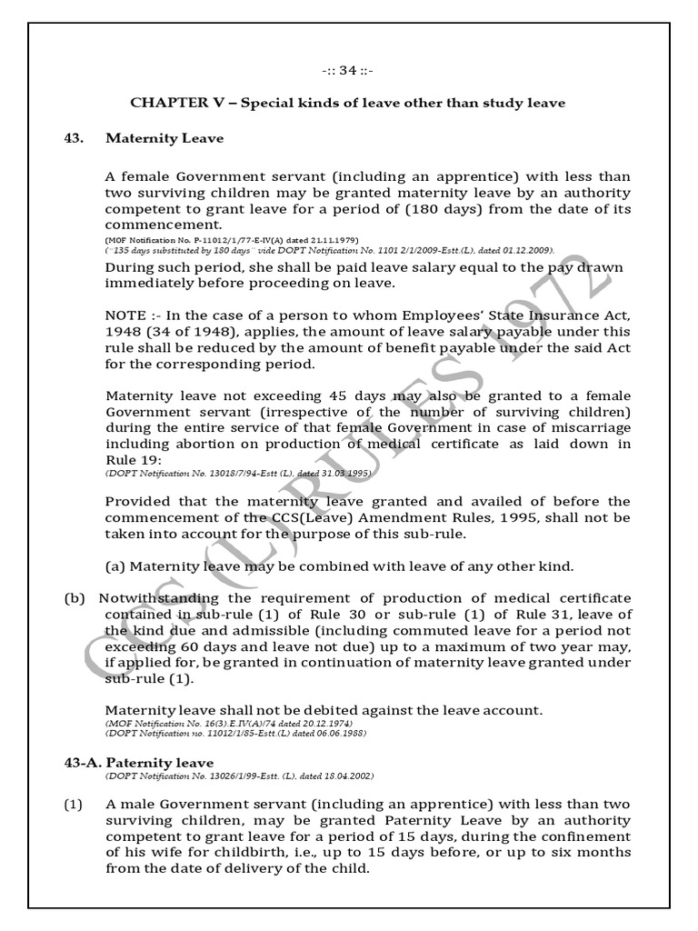 Maternity Leave | PDF | Parental Leave | Justice