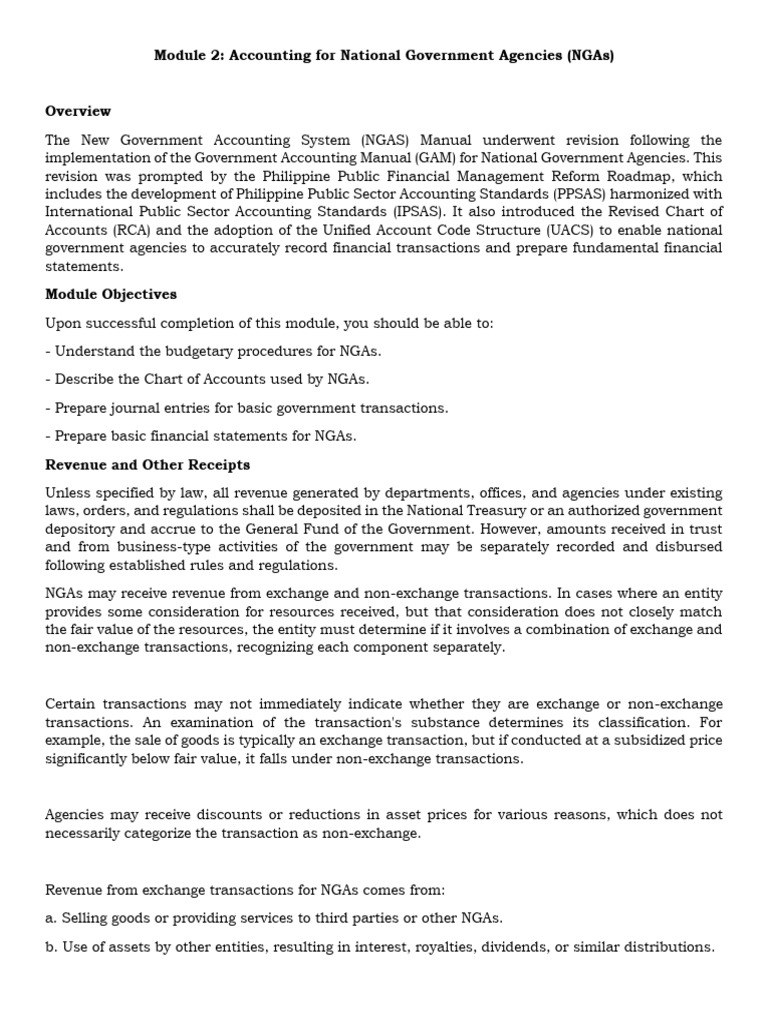 Understanding NGAS for National Agencies | PDF | Revenue | Fair Value