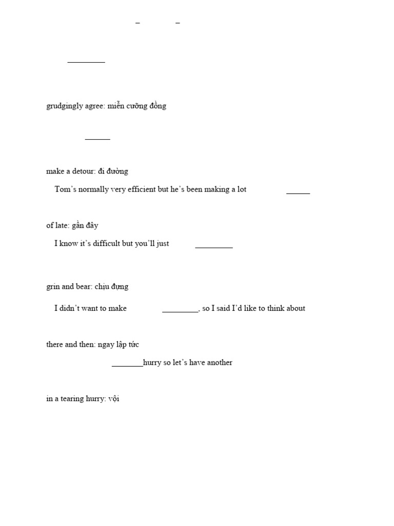 1000 Câu T V NG Nâng Cao Idioms Phrasal Verbs | PDF