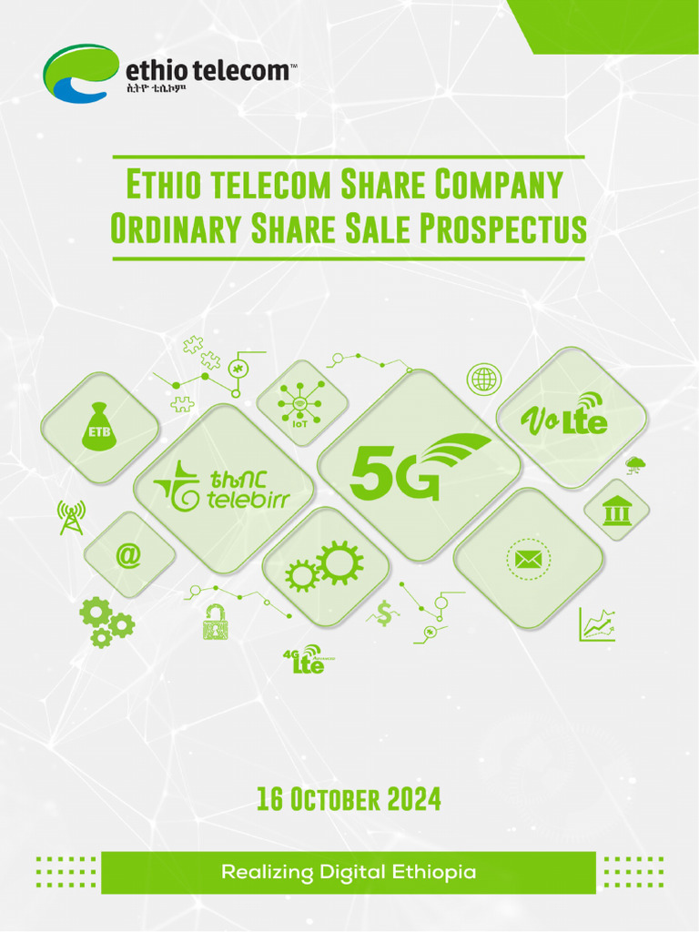 Ethio Telecom Share Sale Prospectus | PDF | Financial Statement ...