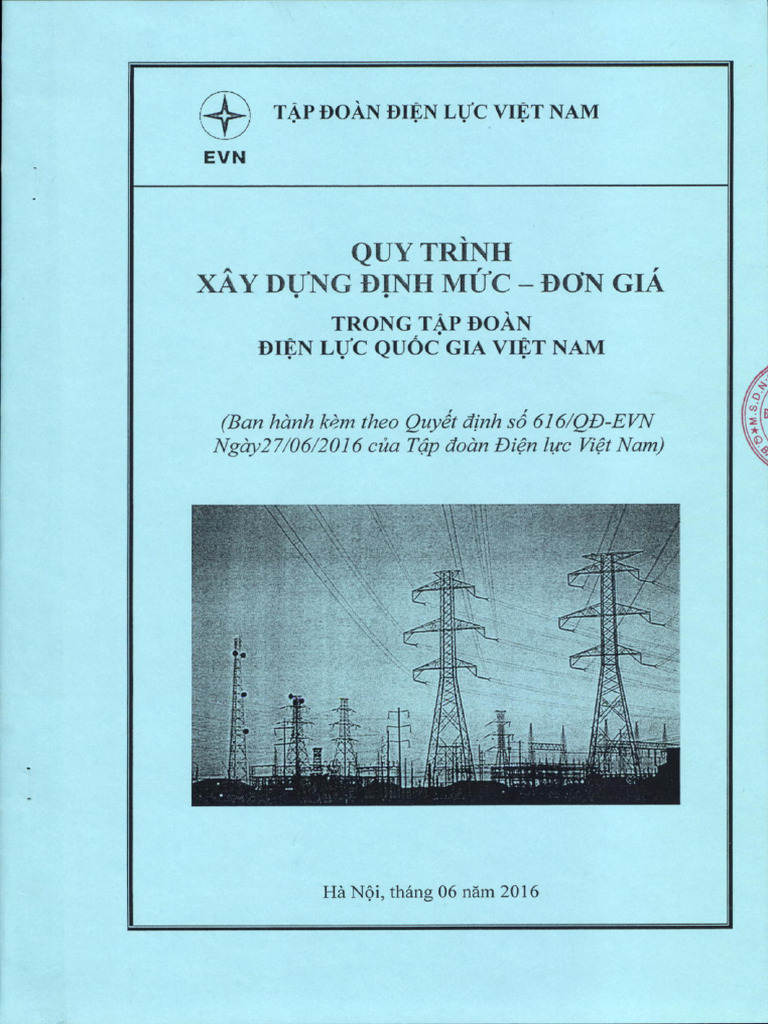 CVD2561 Quy Trinh XD Dinh Muc Don Gia EVN | PDF