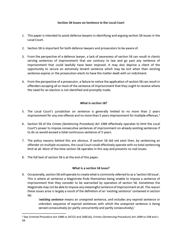 Section-58-Issues-Joseph-Healy-October-2021 | PDF | Plea | Criminal ...