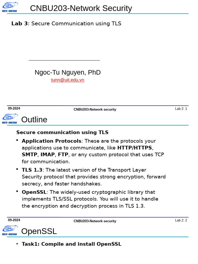 Lab 3- Secue Comunication Using TLS | PDF | Transport Layer Security | Networking Standards
