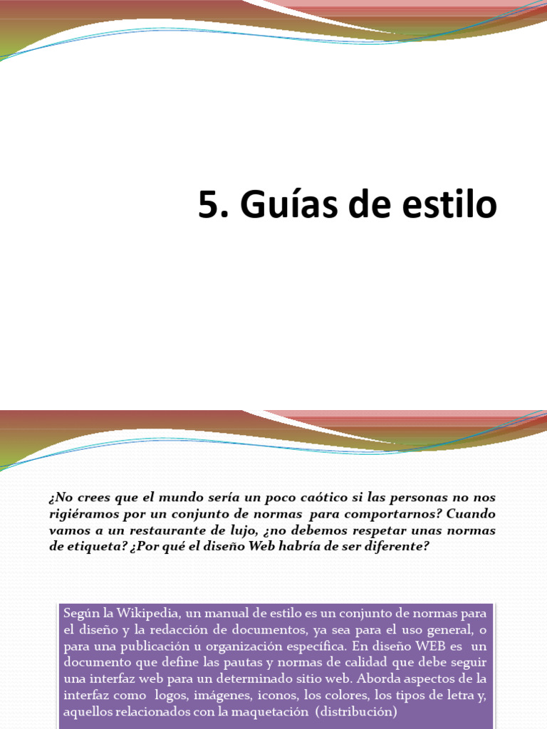 Unidad1 - 5 Guias de Estilo | PDF | Red mundial | Internet y web