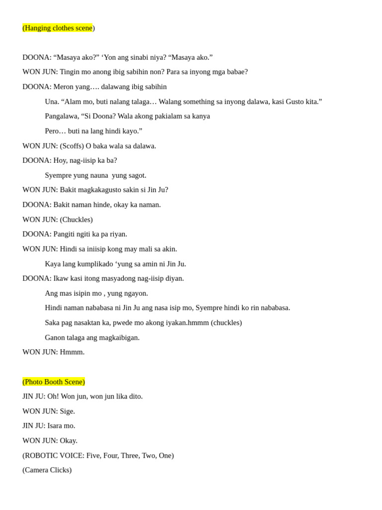 DOONA Tagalog Drafts | PDF