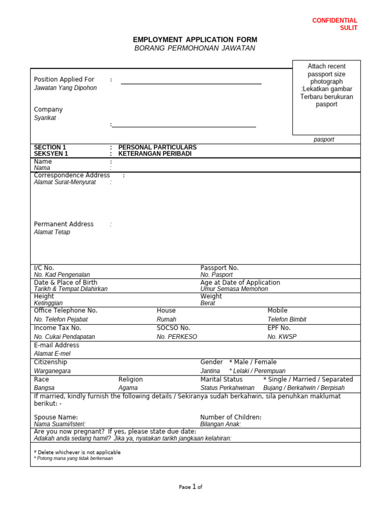 SKVE Job App Form | PDF