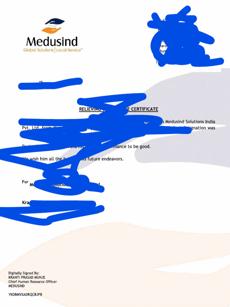 Medusind - Certificate | PDF