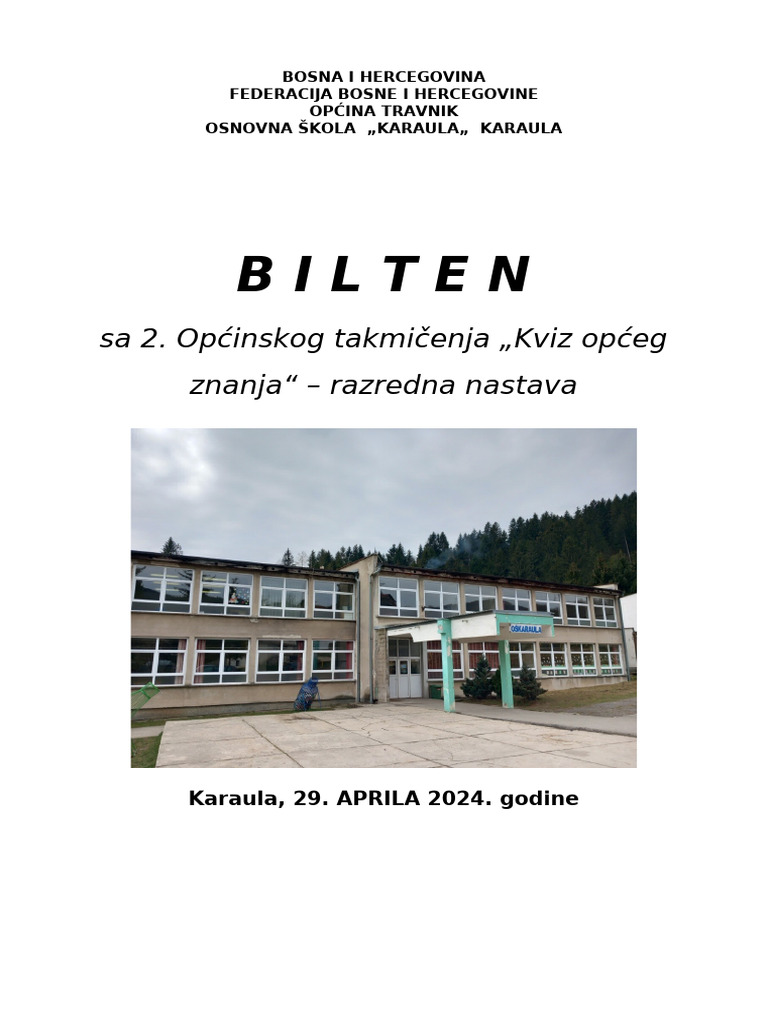 Bilten - Final! - 1 | PDF