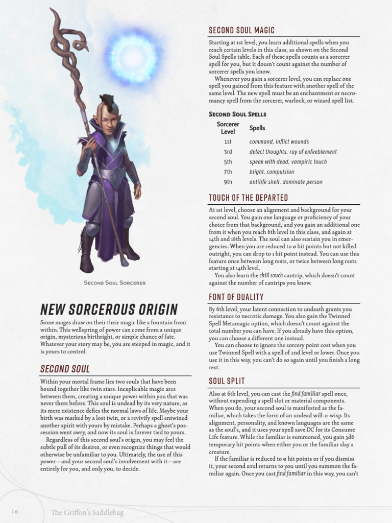 Second Soul Sorcerer Subclass Guide | PDF | Magician (Fantasy)