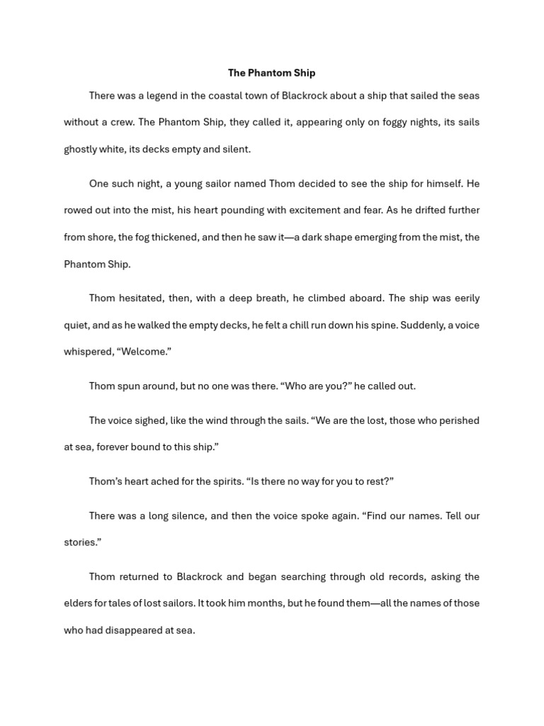 The Legend of the Phantom Ship | PDF | Poetry