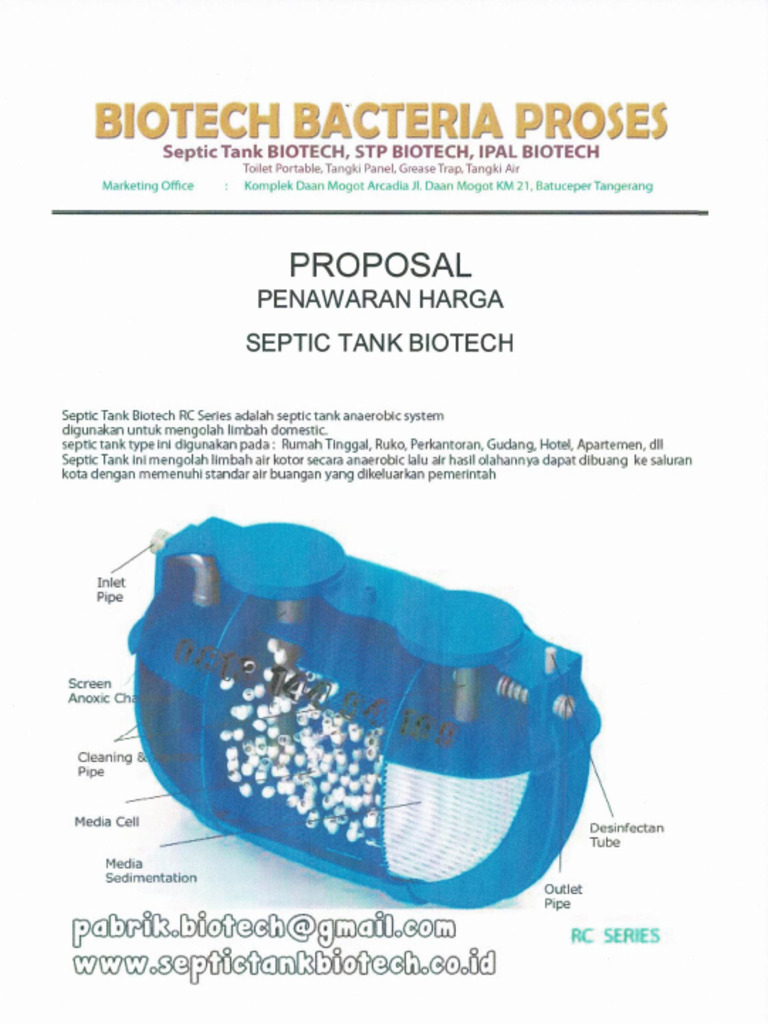 Bio Septictank Kap 3m3 Day | PDF