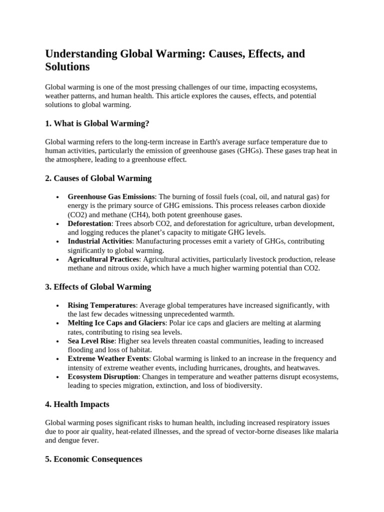 Understanding Global Warming | PDF | Climate Change | Greenhouse Gas Understanding Global Warming | PDF | Climate Change | Greenhouse Gas