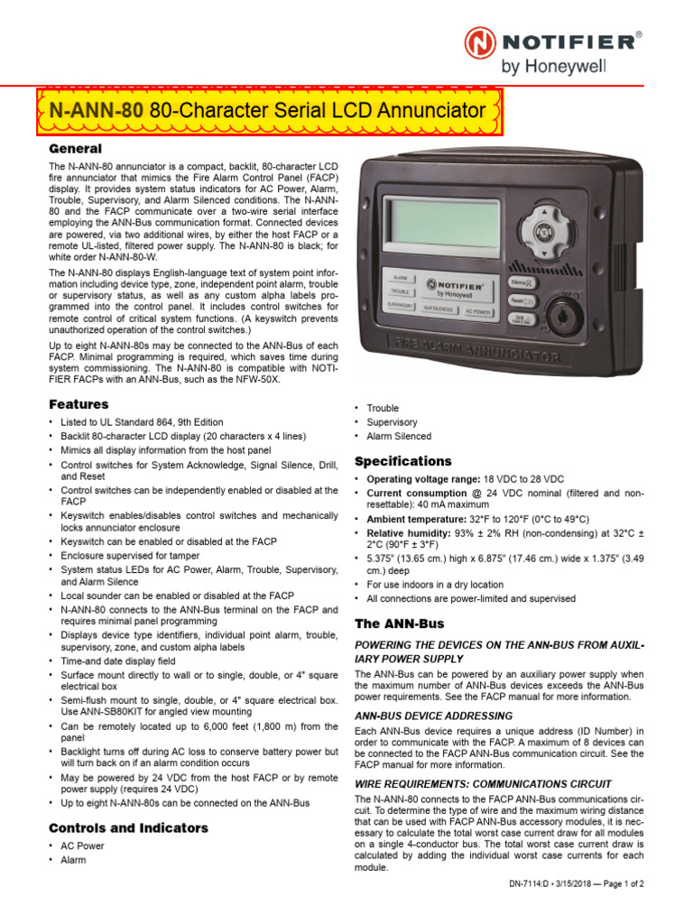 0.2 Annunciator N-ANN-80 | PDF | Manufactured Goods | Electrical ...