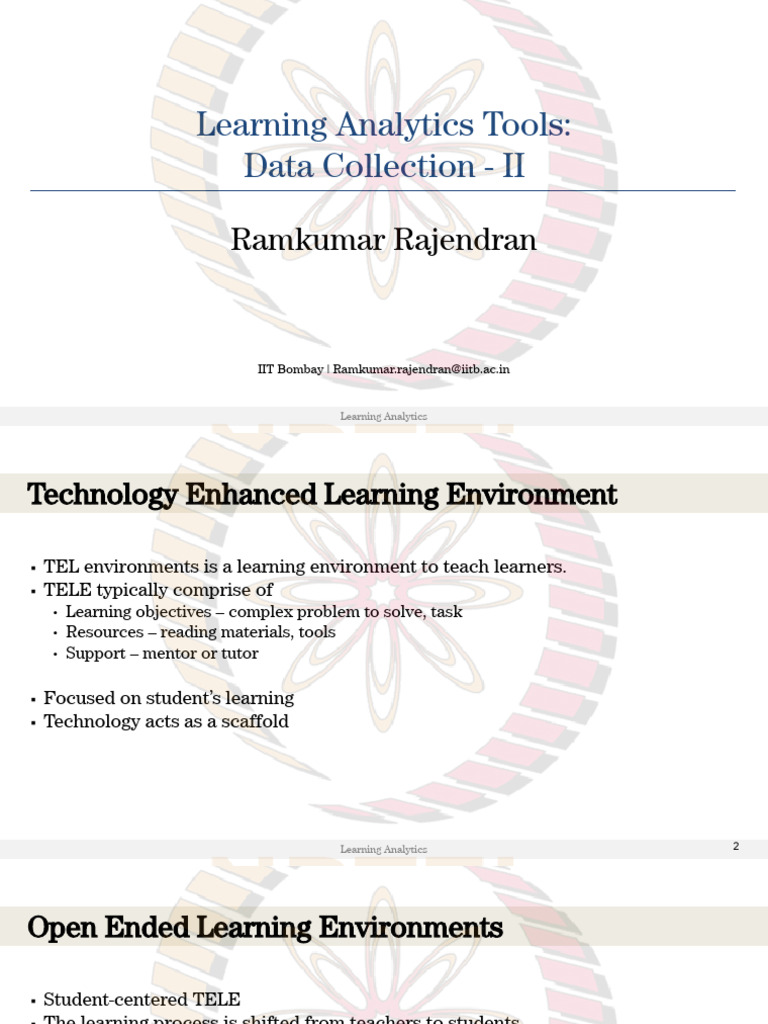 Lec-2- Data Collection in TELE | PDF | Analytics | Learning