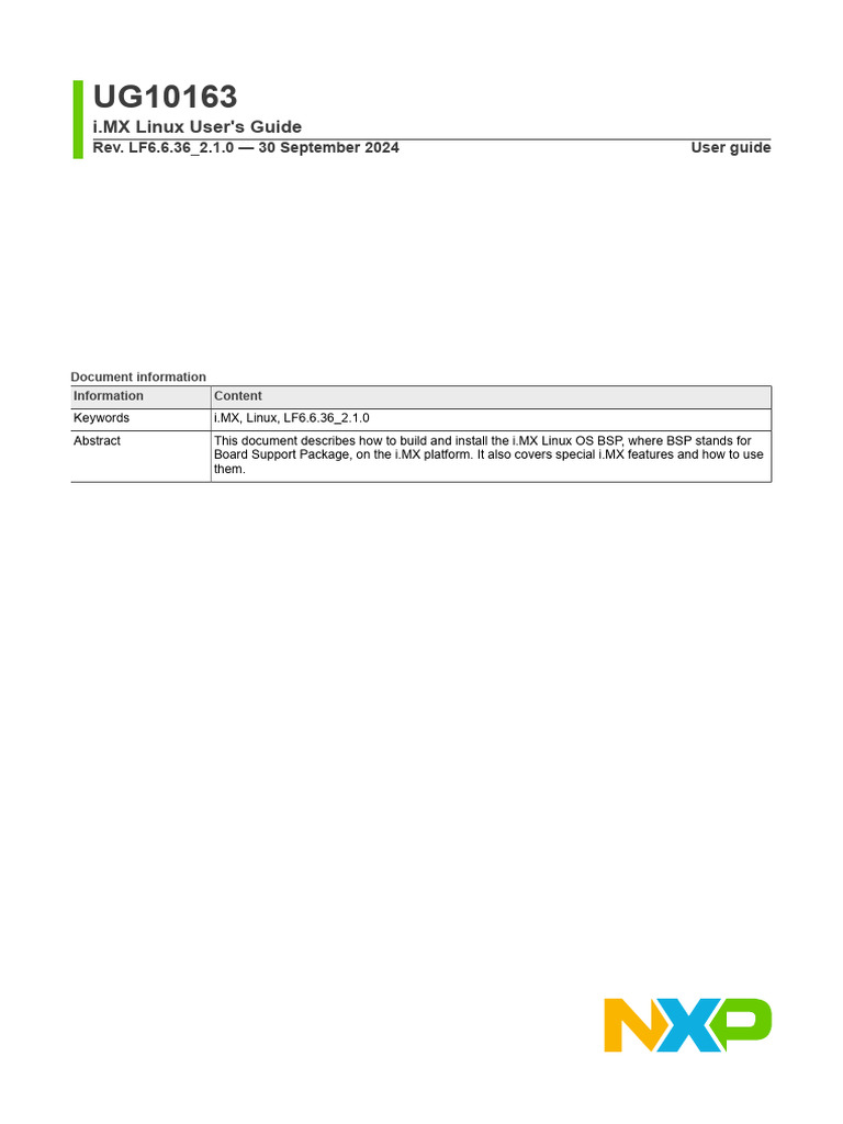 i.MX Linux User's Guide Overview | PDF | Booting | Computer Engineering