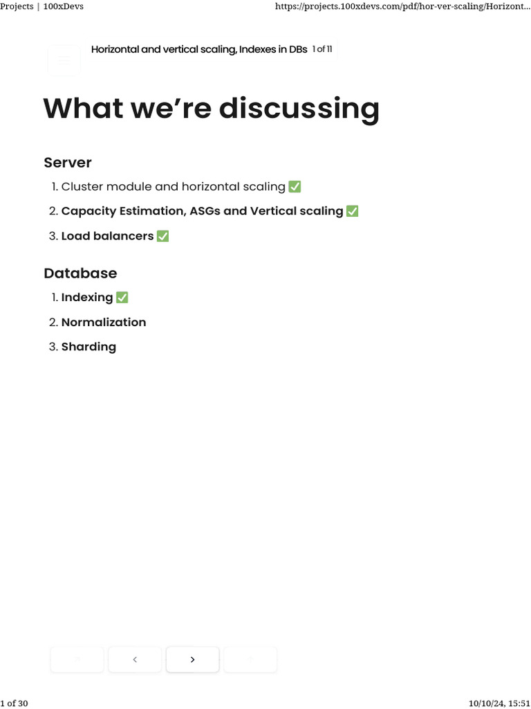 Horizontal and Vertical Scaling, Indexes in DBs | PDF | Database Index | Table (Database)