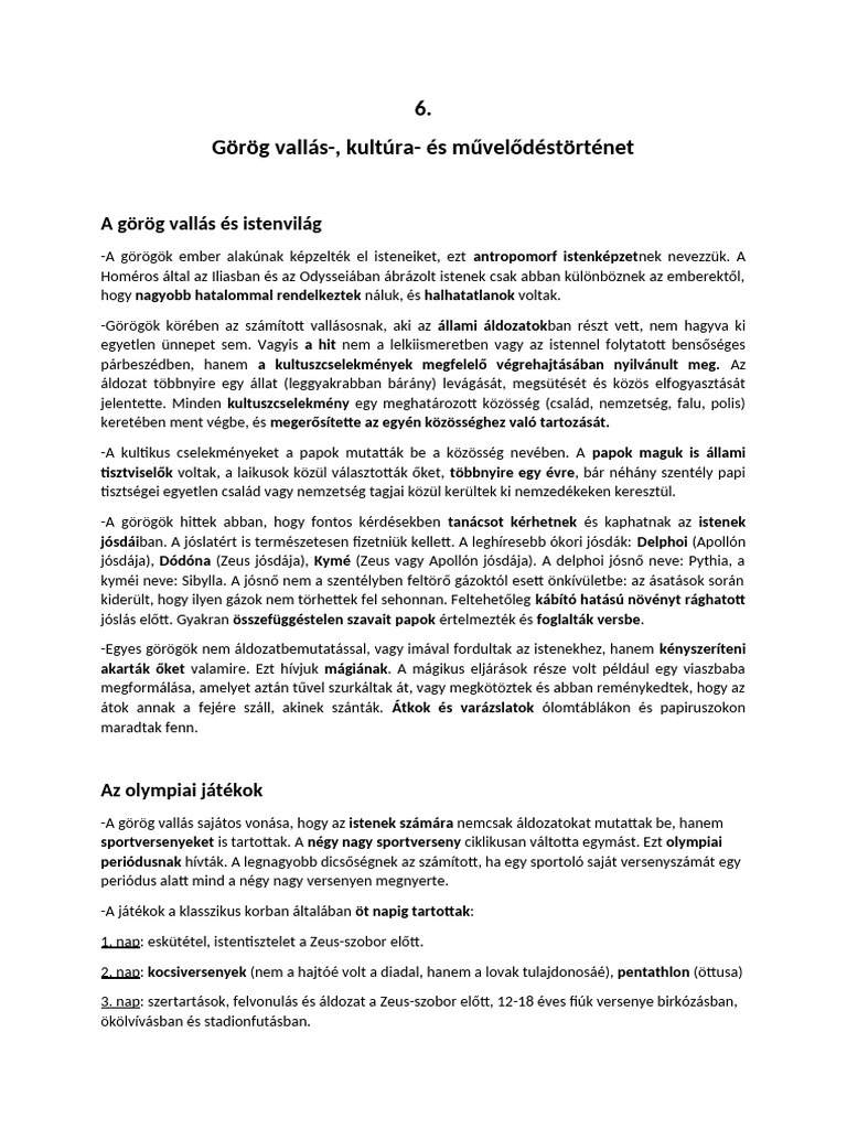 Ókor 6 | PDF