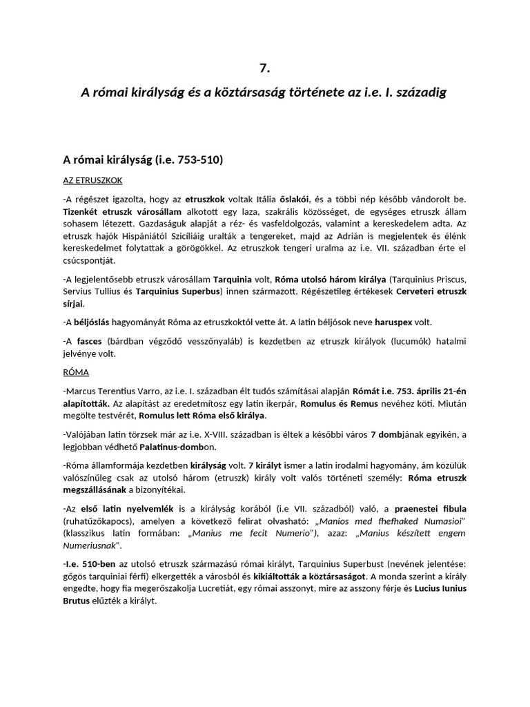 Ókor 7 | PDF