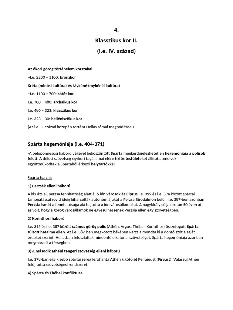 Ókor 4 | PDF
