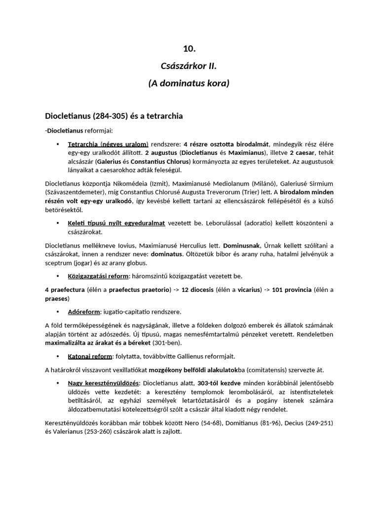 Ókor 10 | PDF