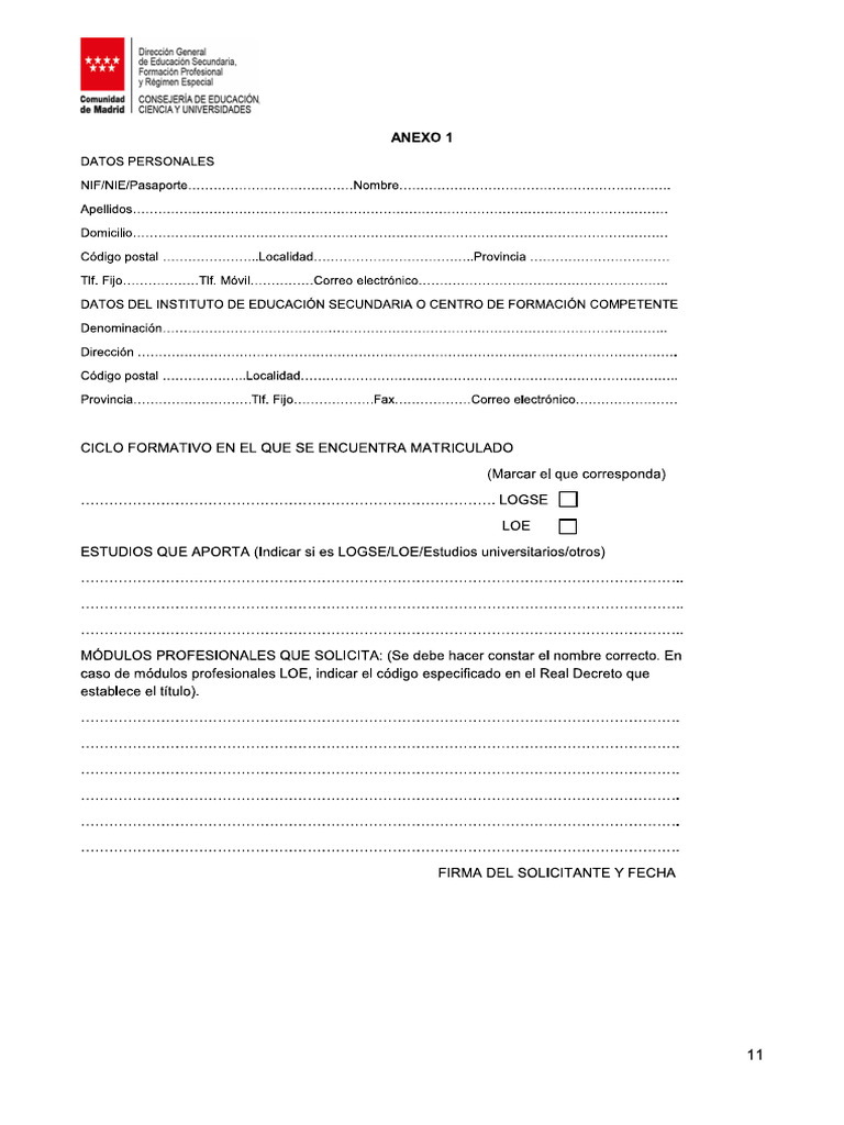 Solicitud Convalidacion | PDF