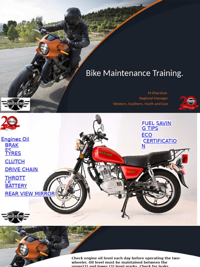 Bike Maintanence Training | PDF | Exhaust Gas | Tire