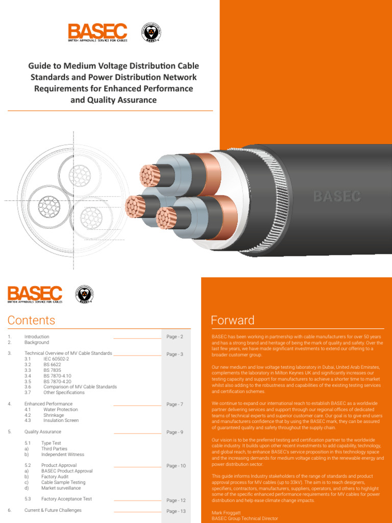 BASEC Guide To MV Distribution Cables in UK | PDF | Electrical Engineering
