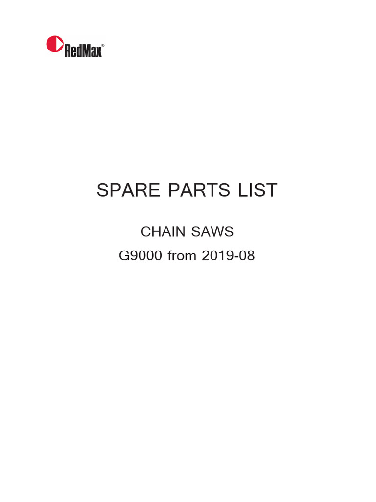 IPL, RedMax, G9000 From 2019-08 | PDF | Valve | Piston
