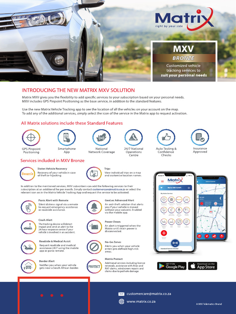 Matrix MXV Bronze Fact Sheet - No Price | PDF