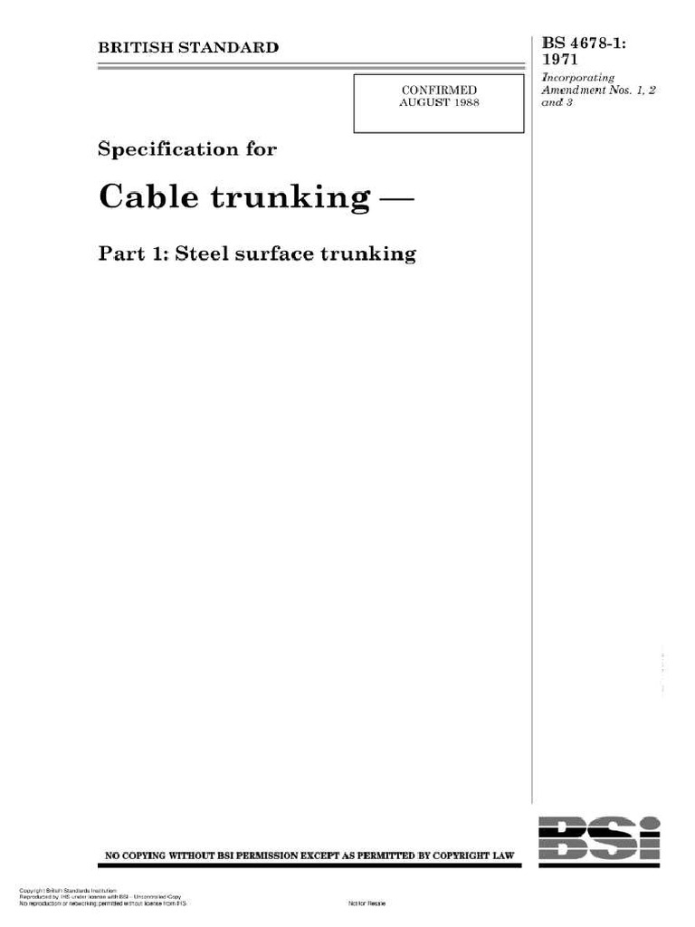 BS 4678-1 1971 | PDF