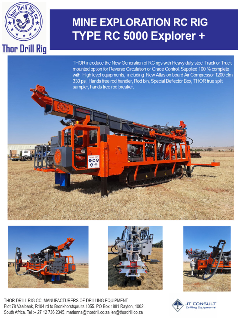 THOR 5000EX+ Technical Datasheet | PDF | Drill | Pump