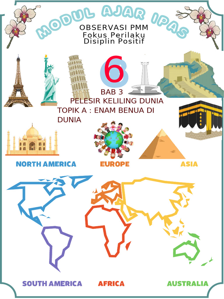 "Pembelajaran Enam Benua Dunia" | PDF