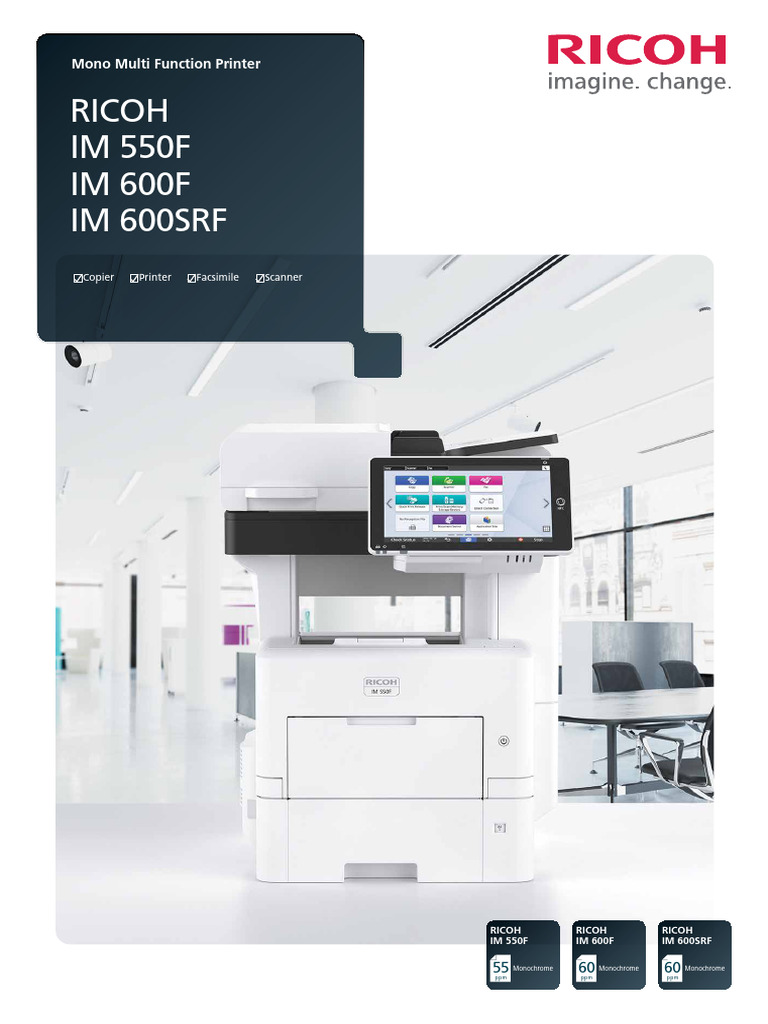 Ricoh Im 550f Im 600f Im 600srf Brochure | PDF | Network Interface Controller | Usb