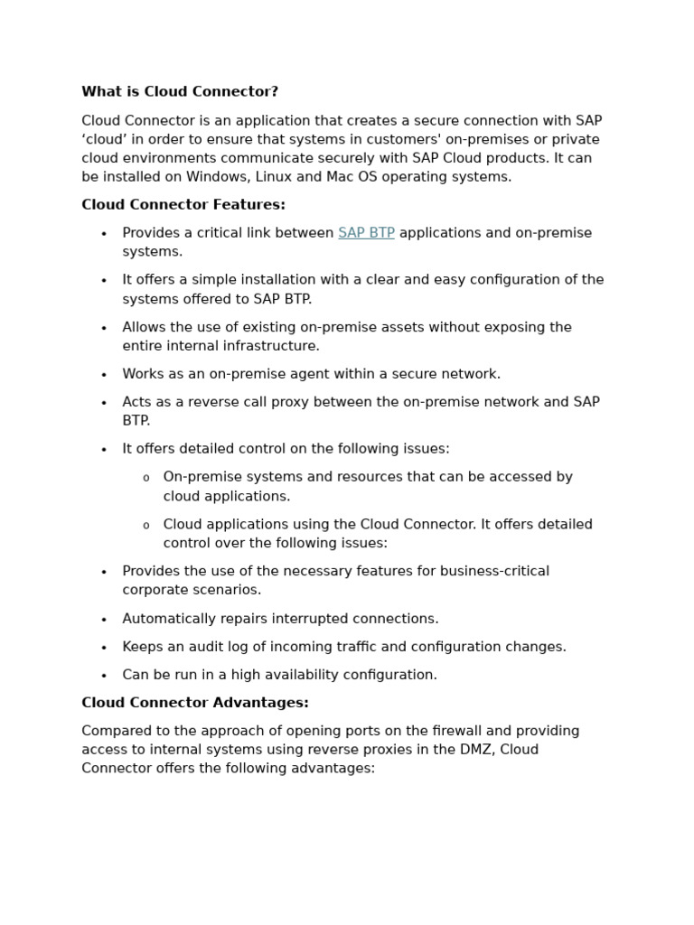 Understanding Cloud Connector Services | PDF | Business | Computers