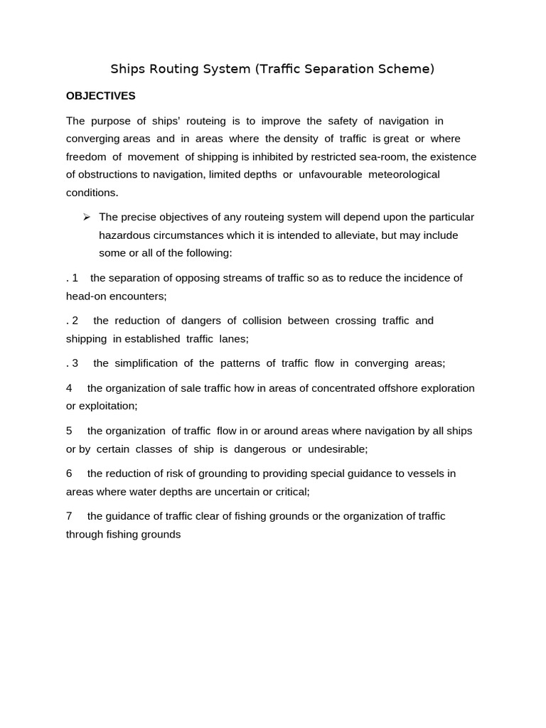 02. Ships Routeing VTS | PDF | Traffic | Ships