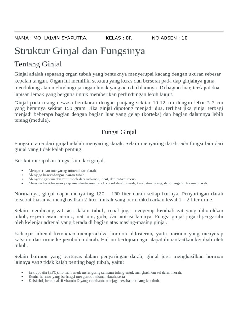 Gambar Ginjal | PDF | Kesehatan Holistik