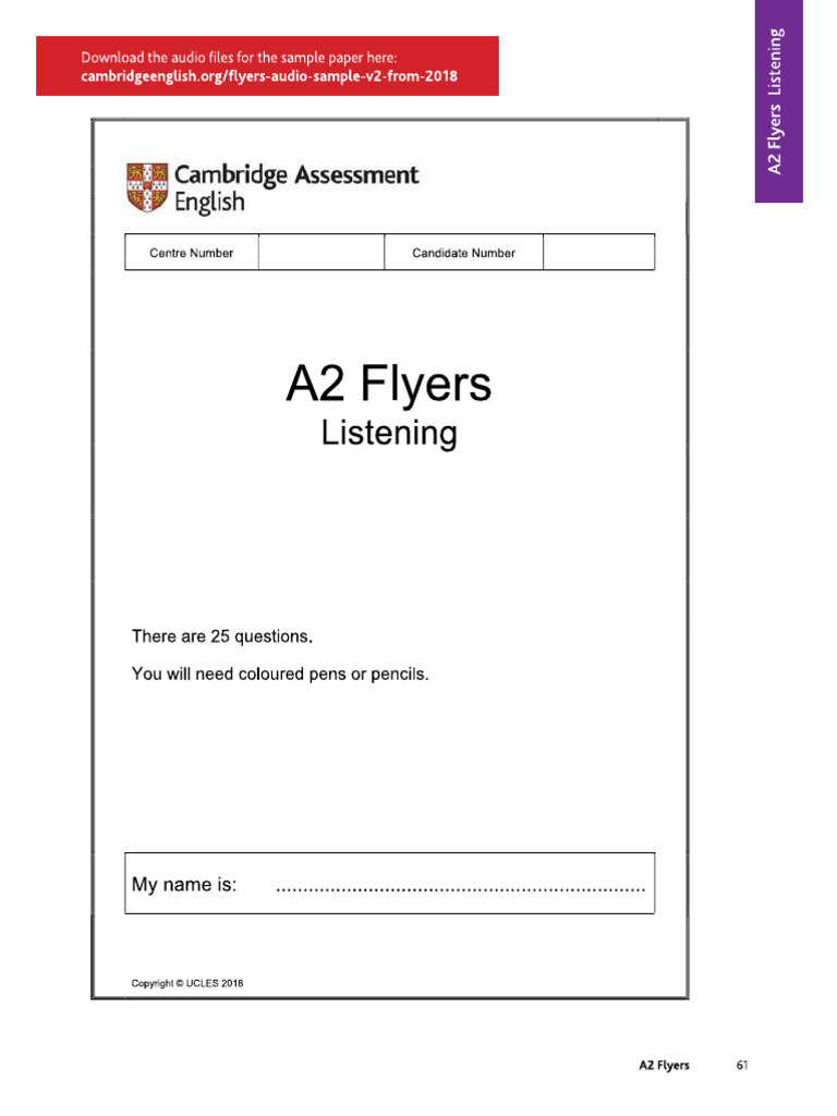 Flyers 2 Listening | PDF
