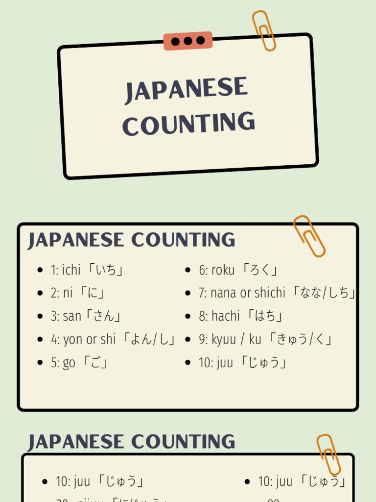 Japanese-Counting | PDF