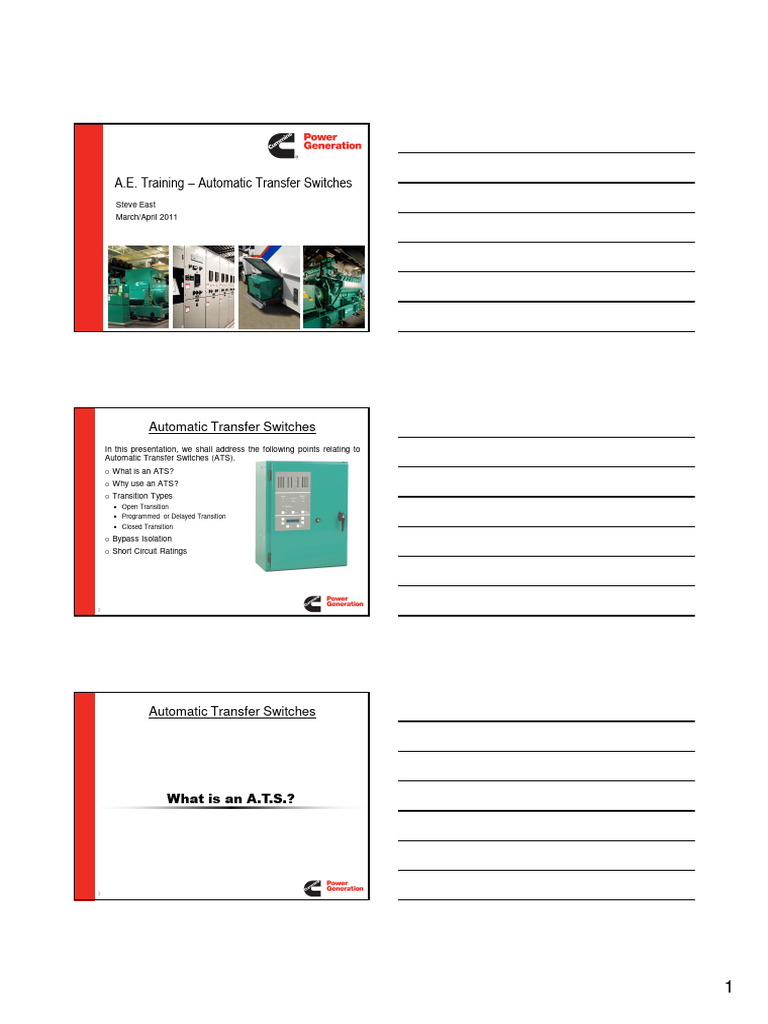 13 AET - Automatic Transfer Switches | PDF | Switch | Electric Motor