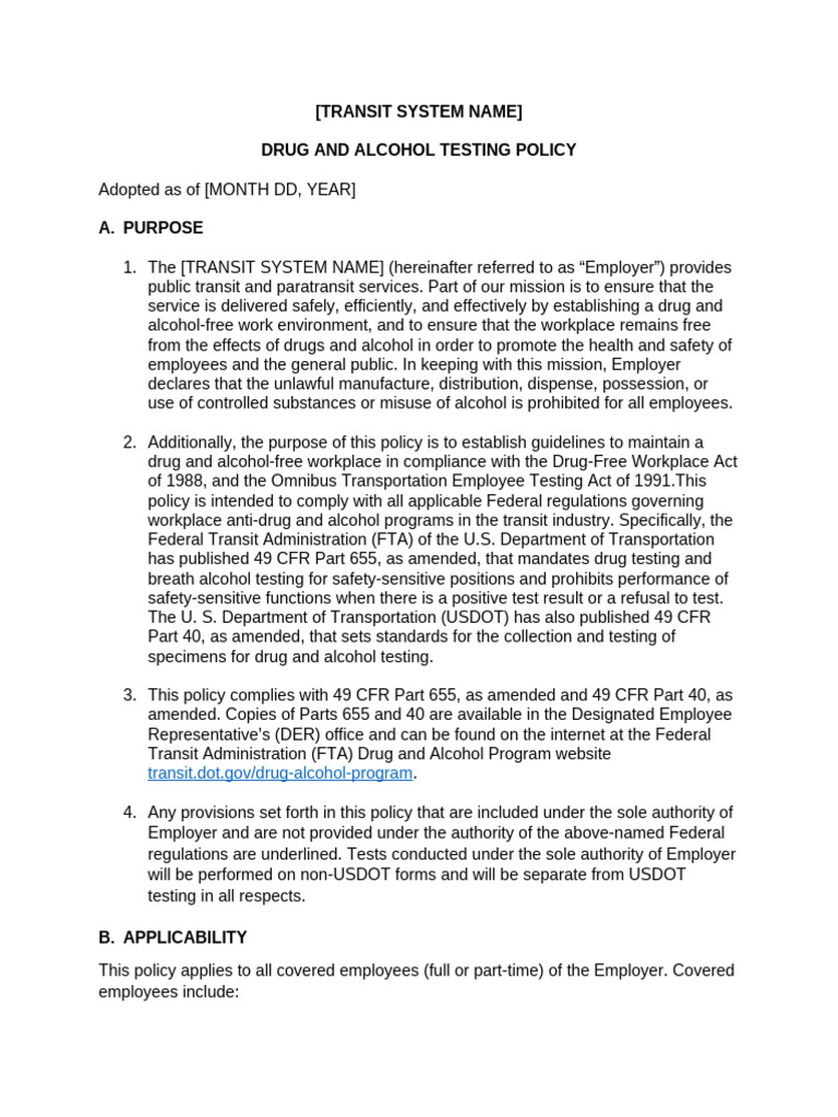 DOT Drug Testing Policy Overview | PDF | Heroin | Opioid