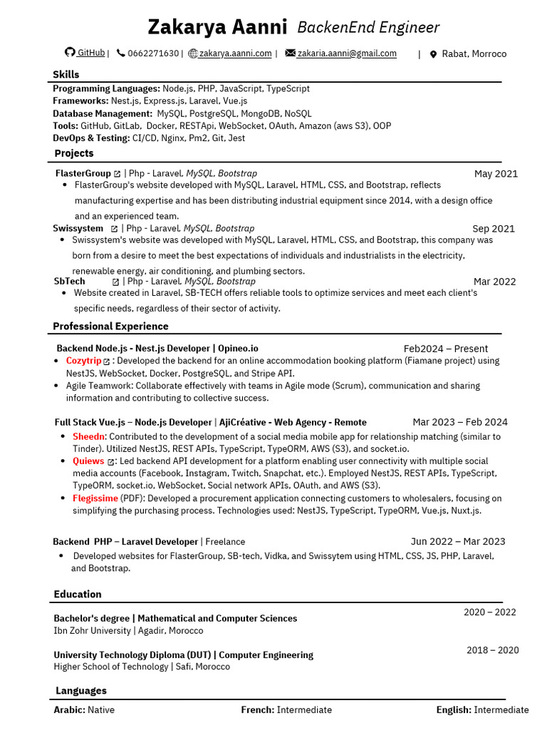 ZakaryaAanniEng | PDF | Bootstrap (Front End Framework) | Computing
