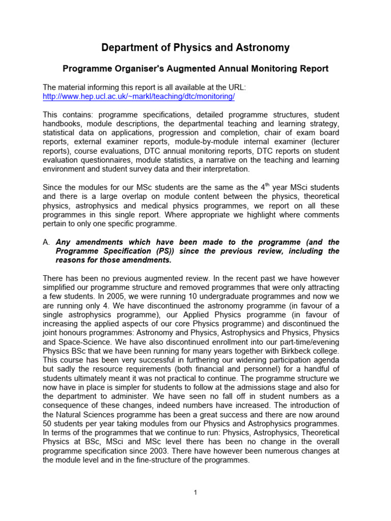 P_A_DTC_Programme_AAM | PDF | Gce Advanced Level (United Kingdom) | Lecture