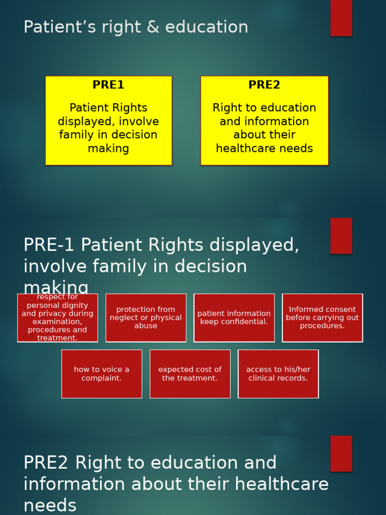 Patient's Right & Education: Pre1 Pre2 | PDF